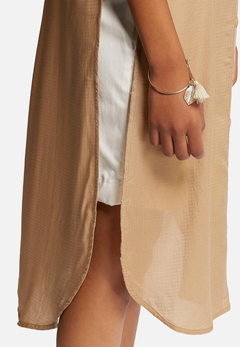 Jess open-side long shirt - tannin Vero Moda Shirts | Superbalist.com