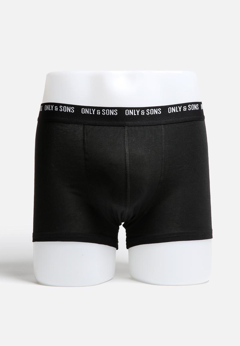 Sigurd Trunk 3 Pack - Black Only & Sons Underwear | Superbalist.com